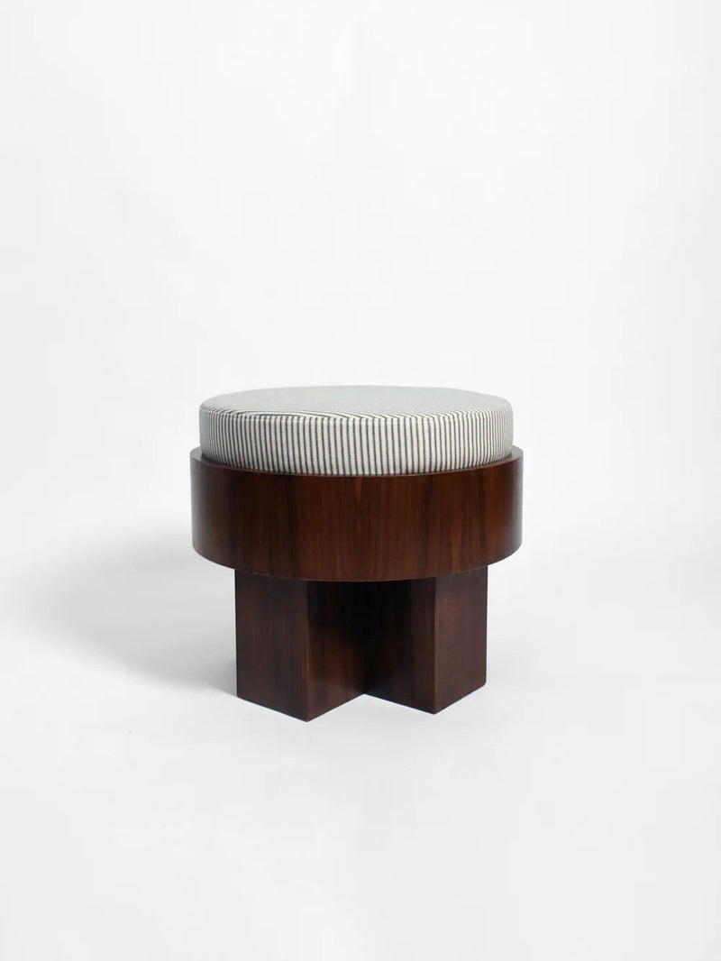 "Vitruvio" Walnut Stool by Barracuda Interiors | The Oblist
