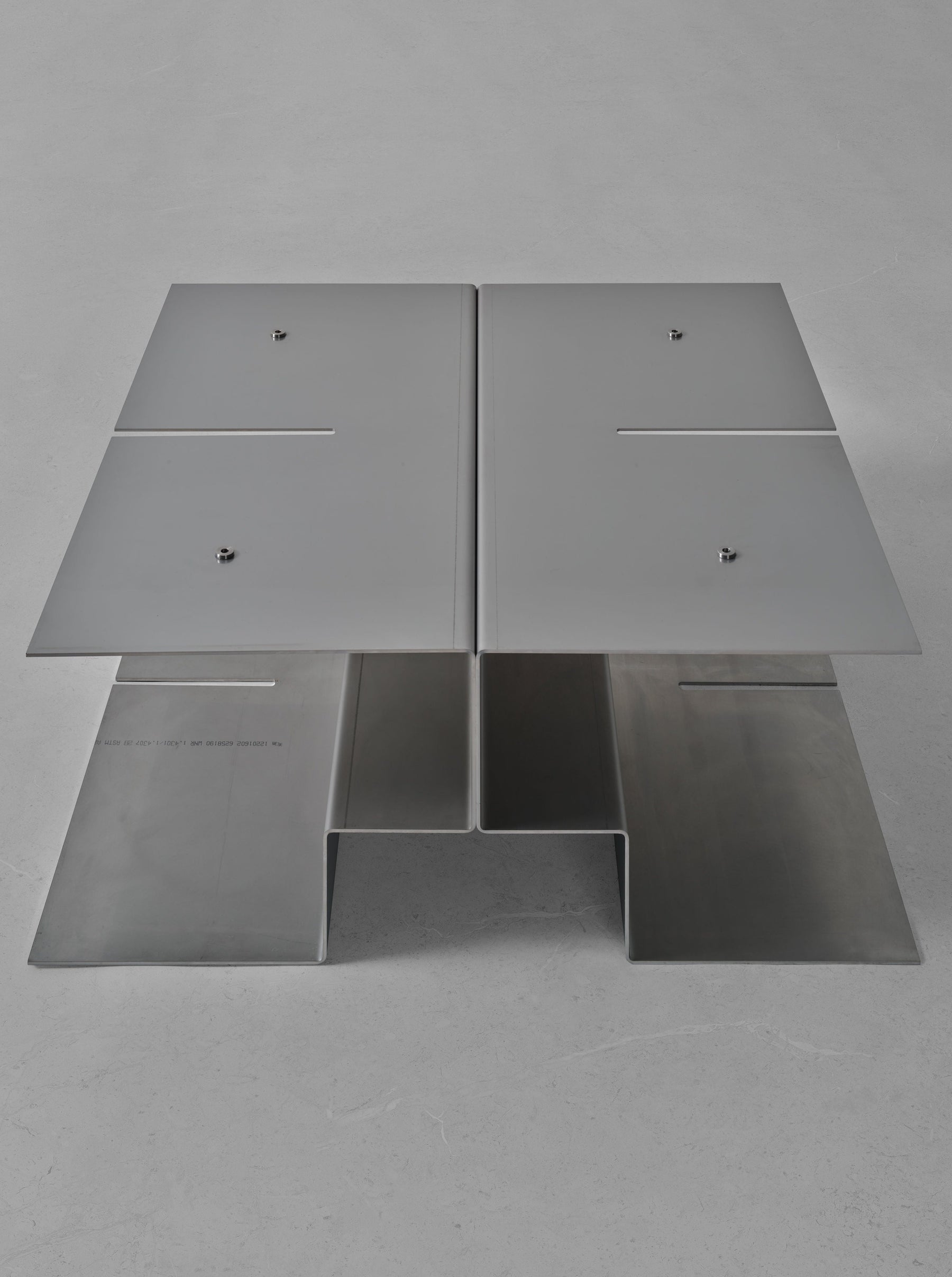 Folded Stainless Steel Table | The Oblist