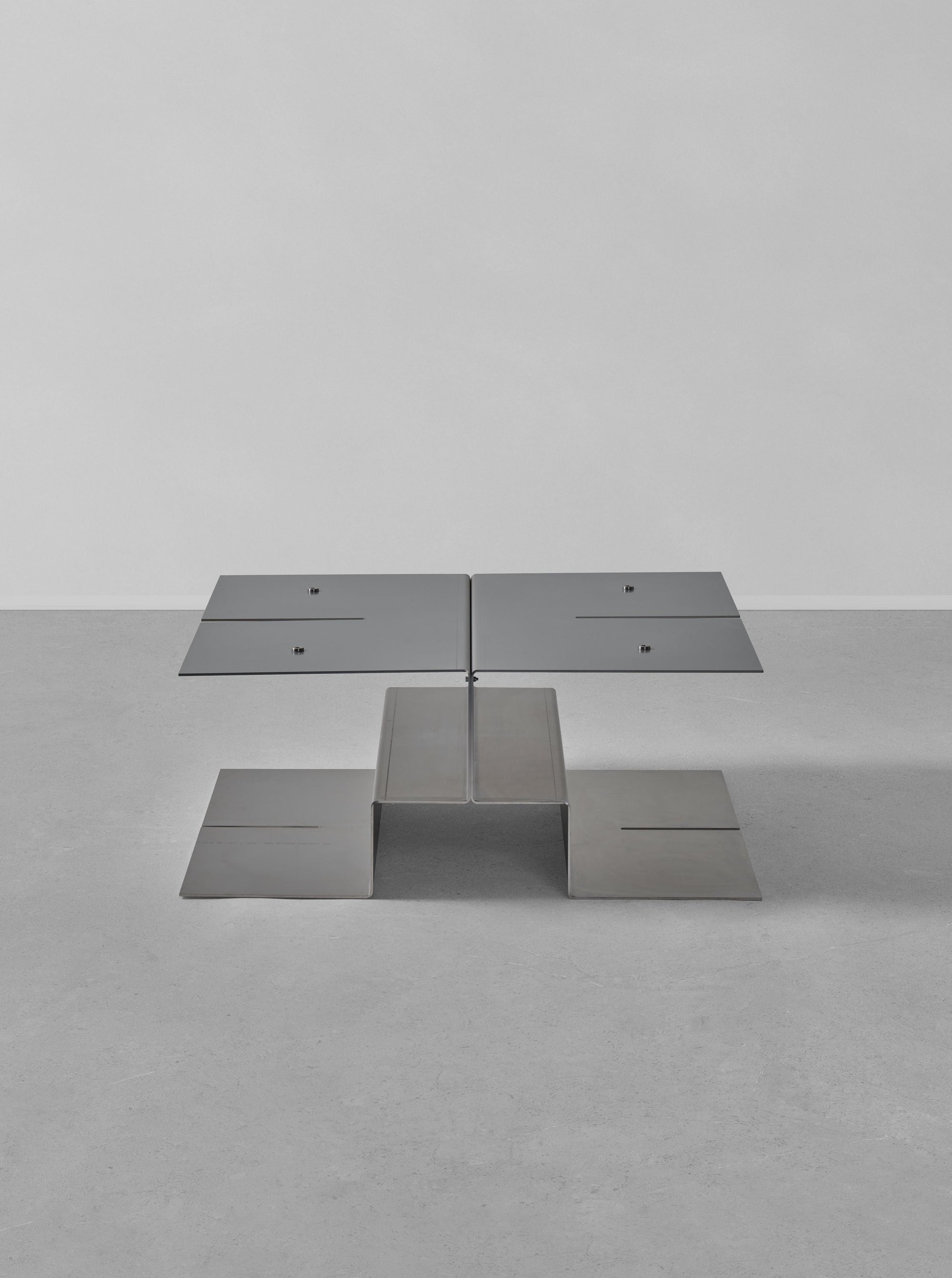 Folded Stainless Steel Table | The Oblist