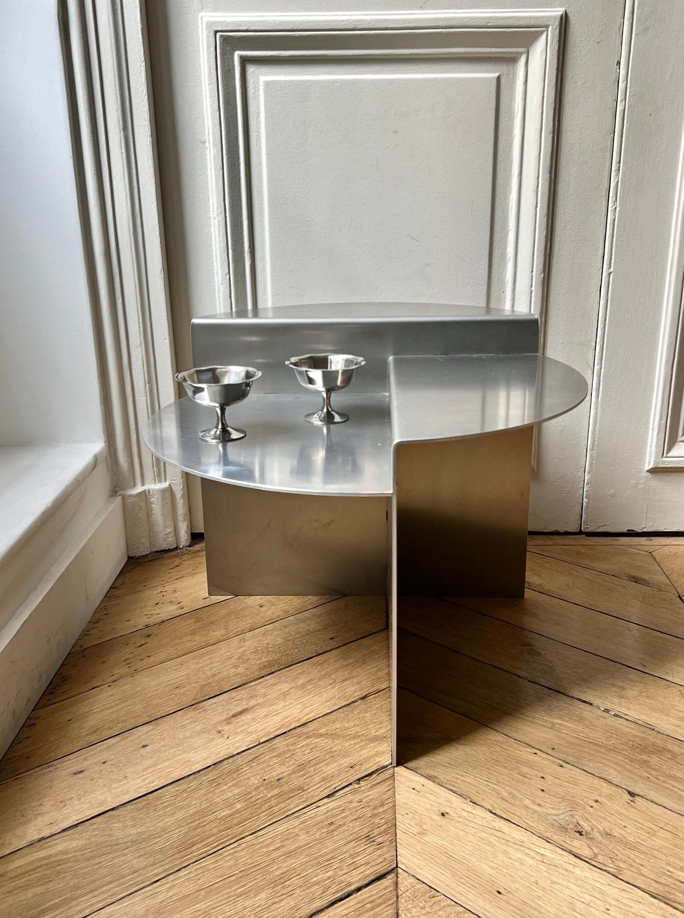Rivet Side Table Aluminum | The Oblist