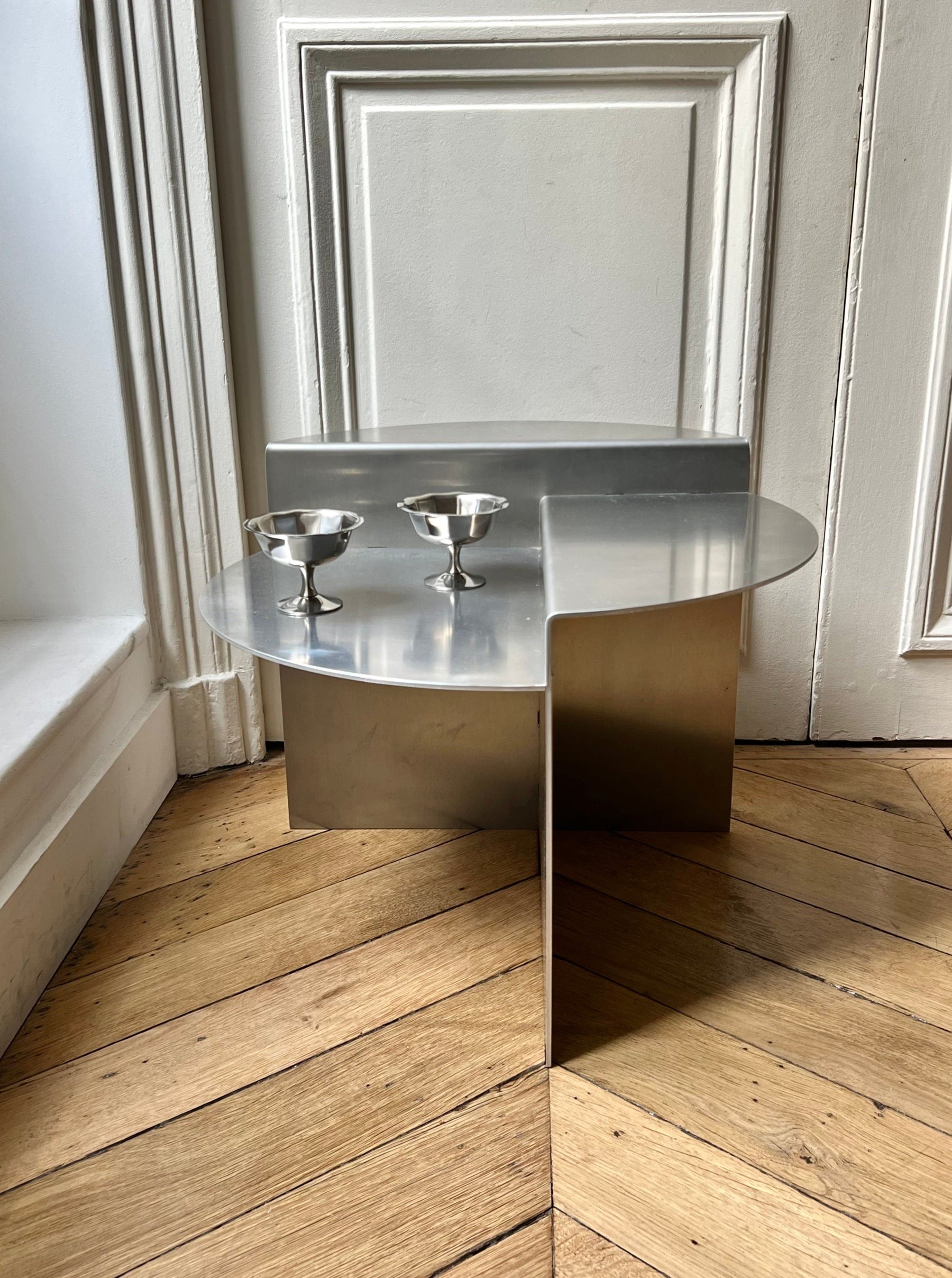 Rivet Side Table Aluminum | The Oblist