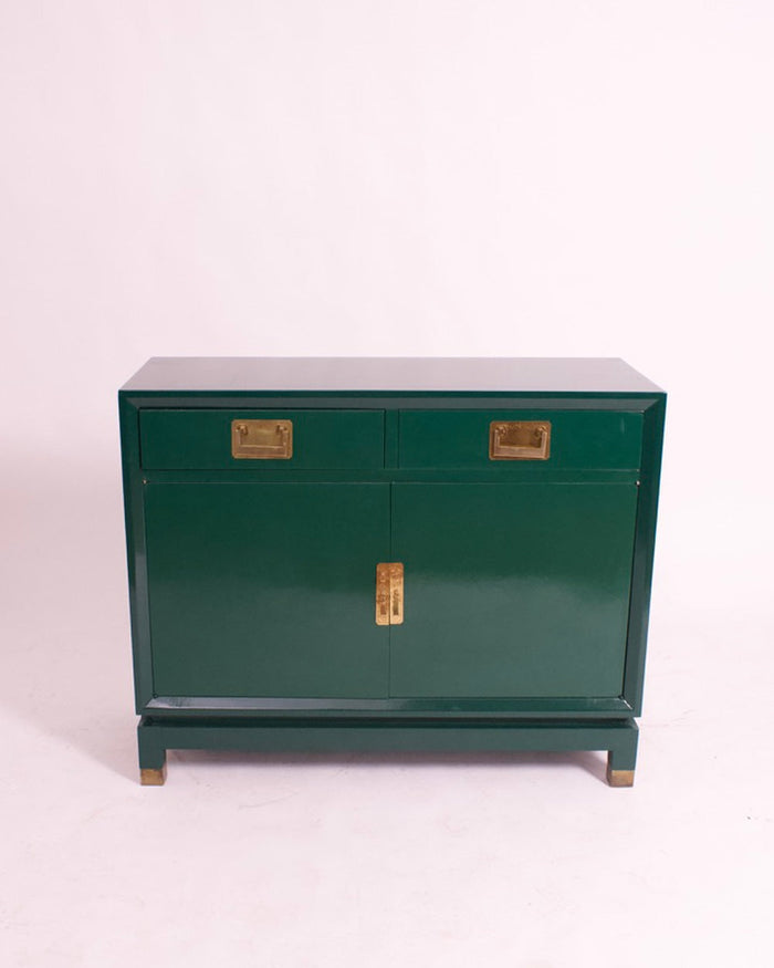 Sideboard/Cabinet Chinese style green lacquered chest of dra