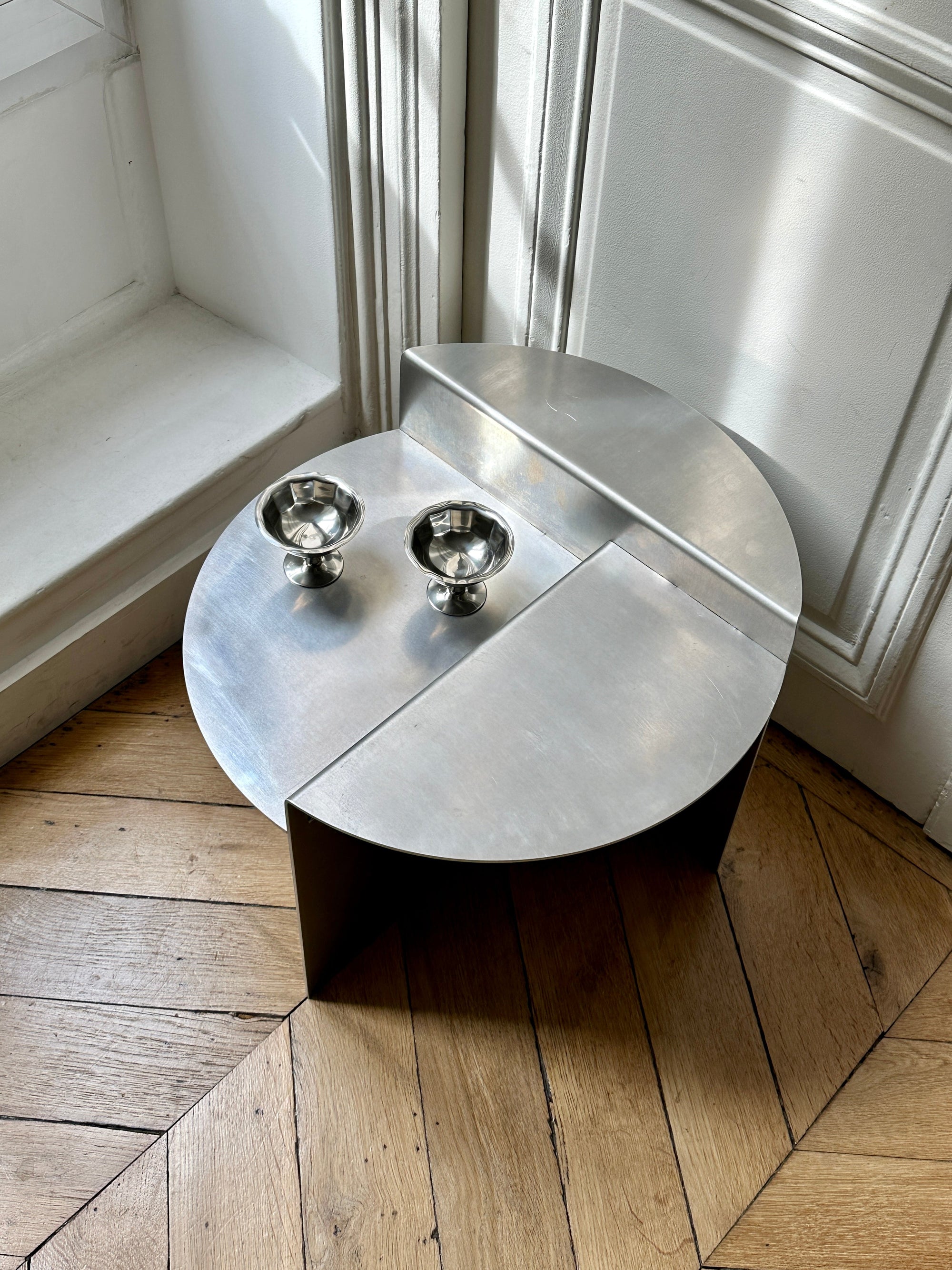 Rivet Side Table Aluminum | The Oblist