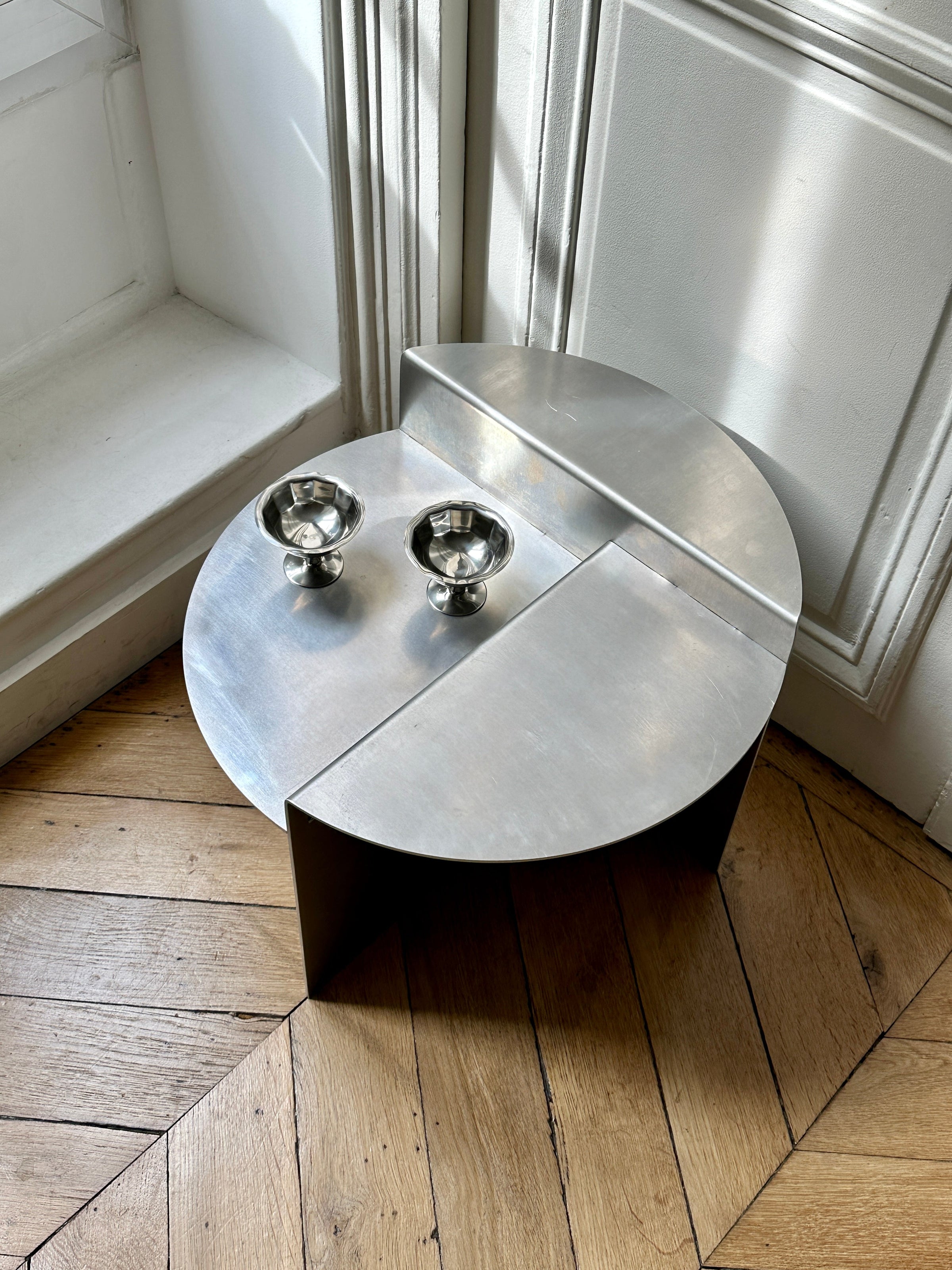 Rivet Side Table Aluminum | The Oblist