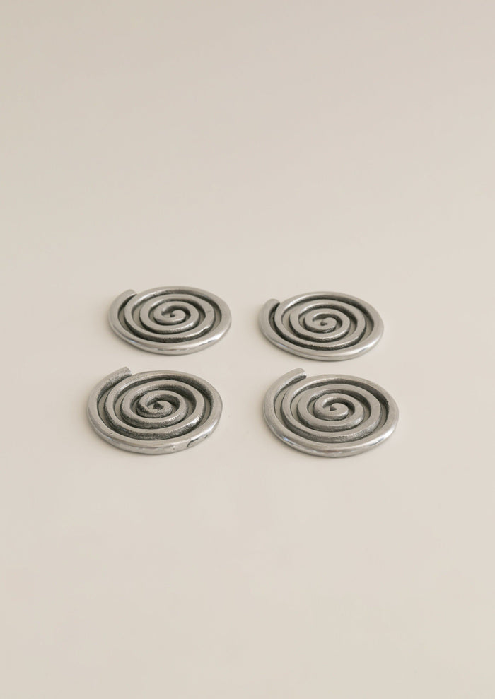 Sculptural Spiral Coasters – Set of 4 by Sophie Lou Jacobsen